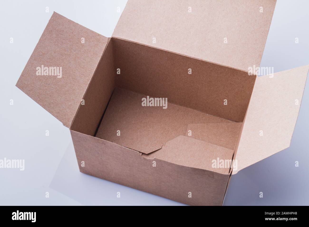 Empty packaging cardboard carton box, top view Stock Photo - Alamy