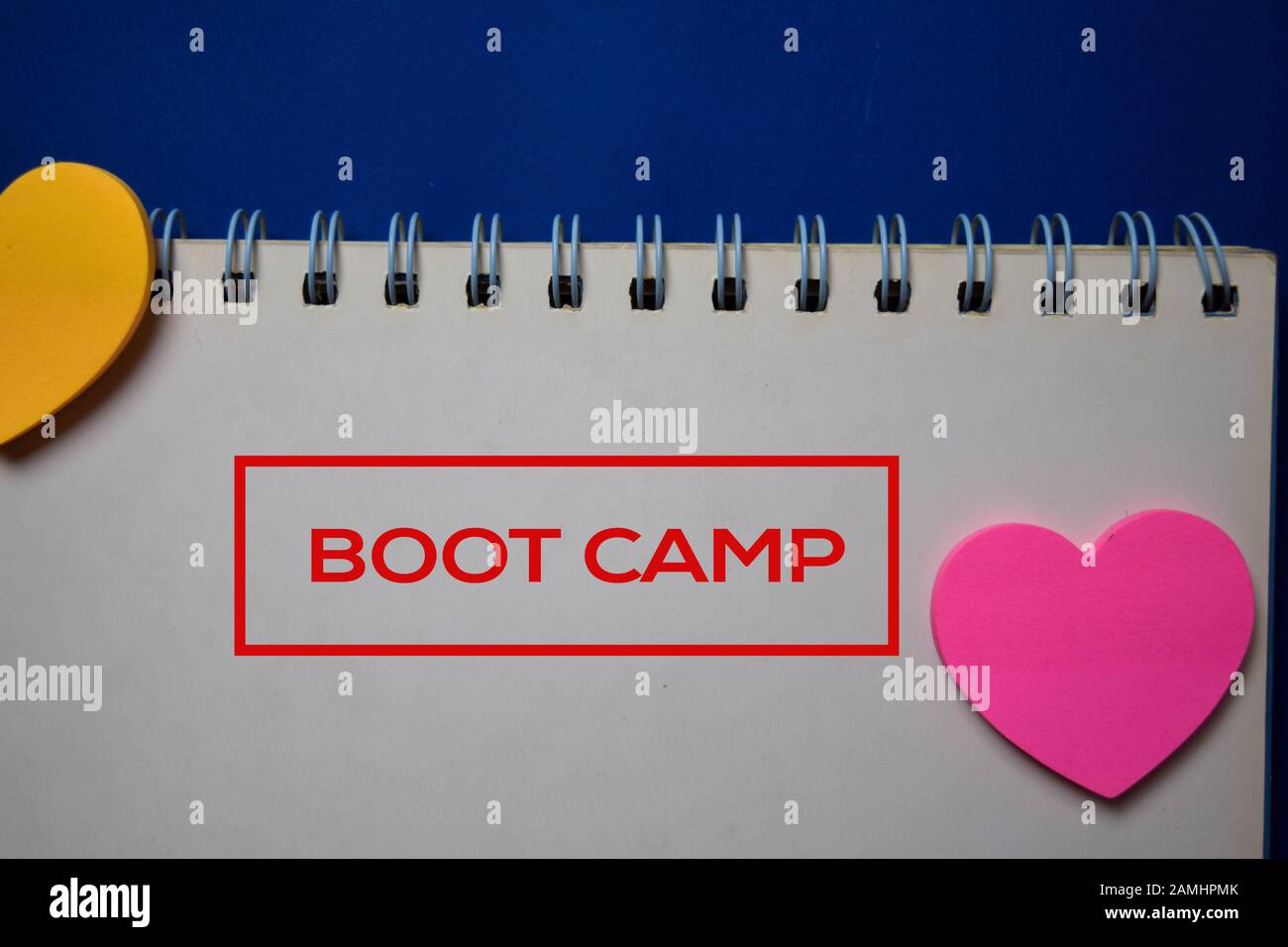 Boot Camp write on a book isolated on blue background Stock Photo - Alamy