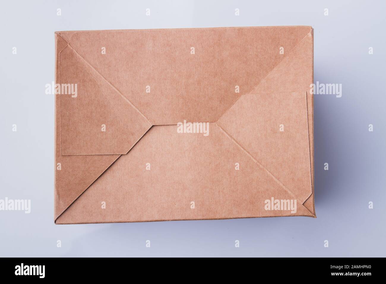 Top view mail cardboard box Stock Photo - Alamy