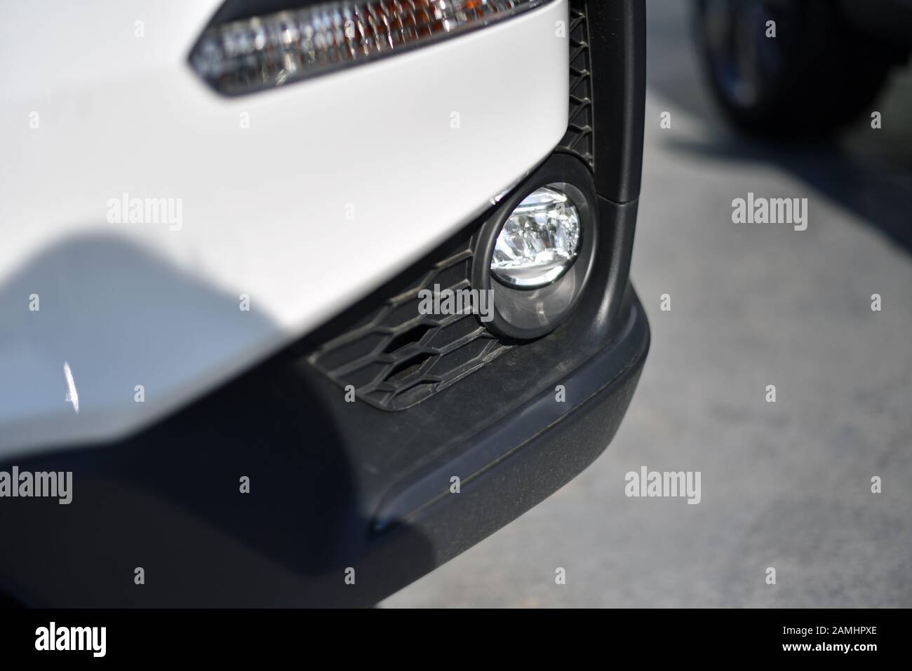 Automobile Front Driving Lights Stock Photo - Alamy