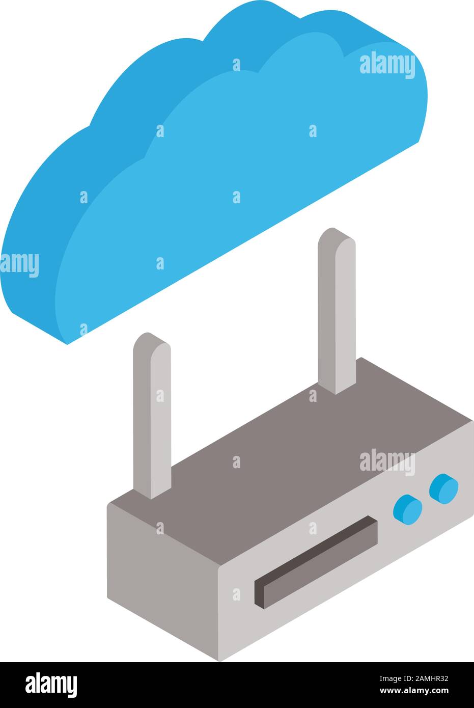 cloud computing with router wifi Stock Vector Image & Art - Alamy
