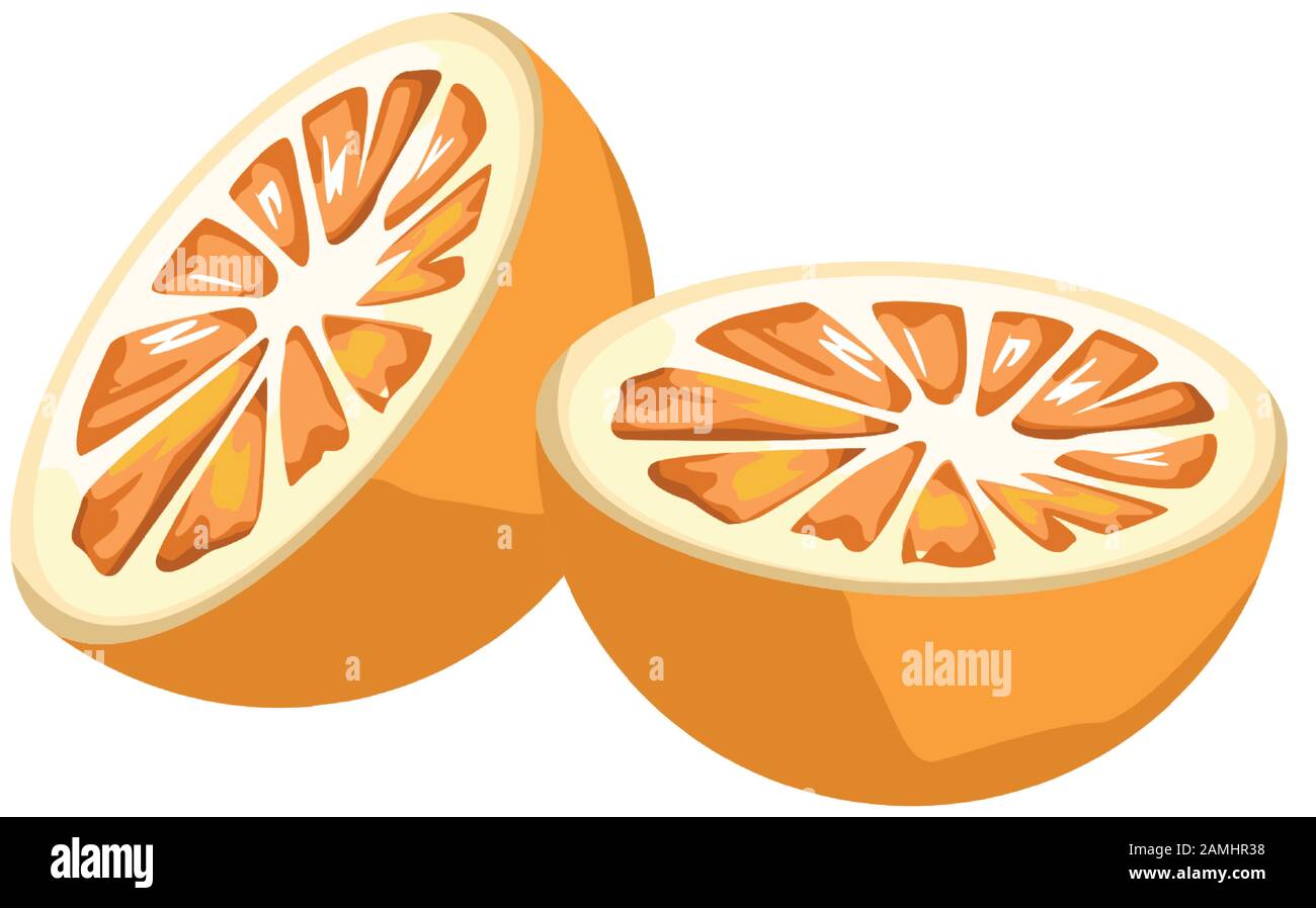 oranges in halves icon, flat design Stock Vector Image & Art - Alamy