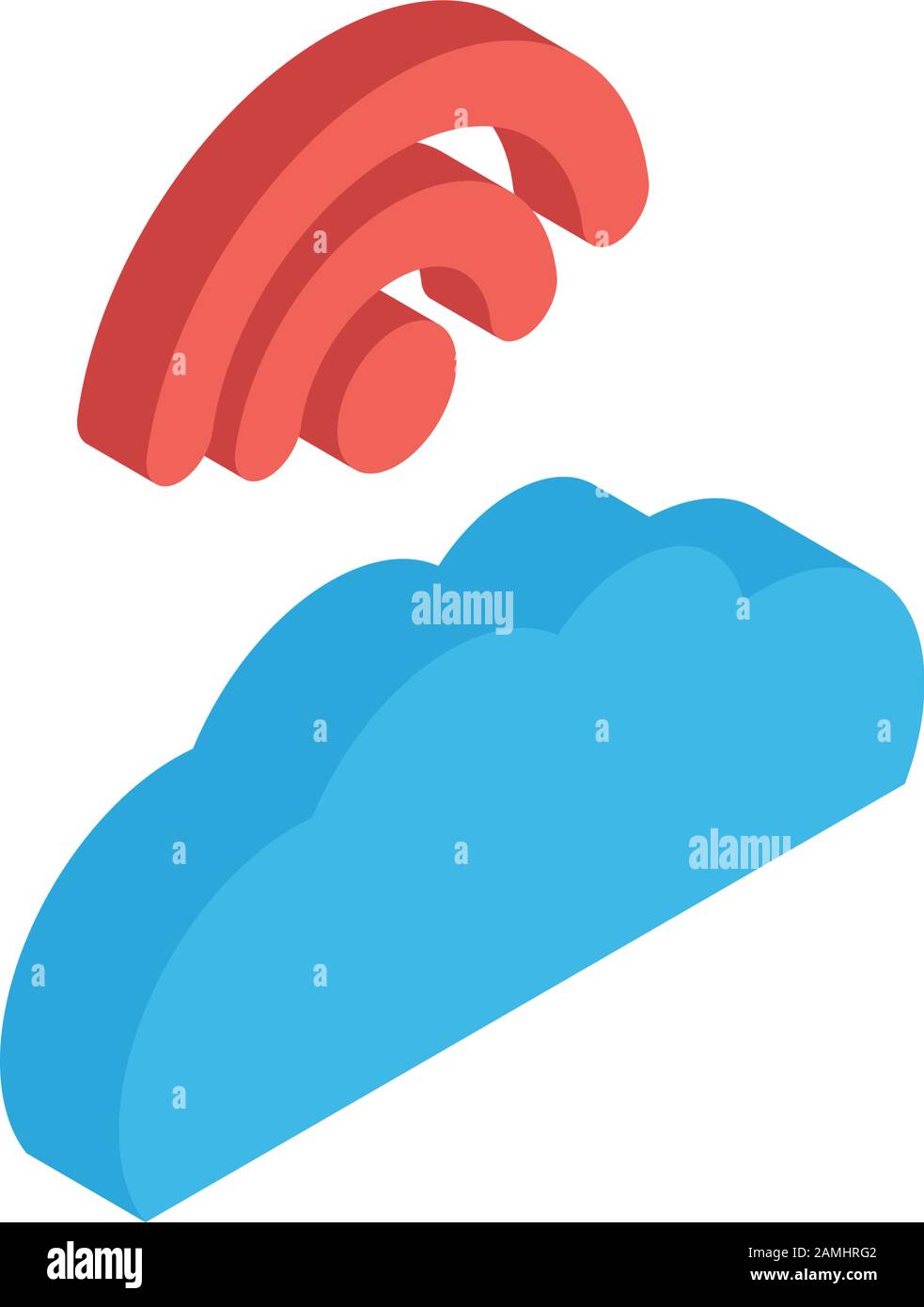 cloud computing with wifi signal Stock Vector Image & Art - Alamy