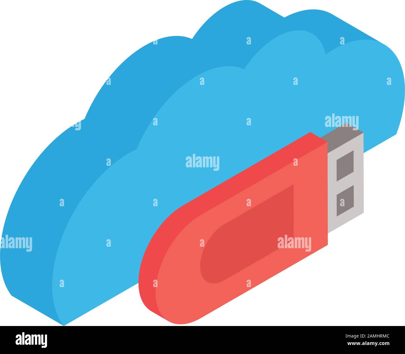 cloud computing with usb memory Stock Vector Image & Art - Alamy