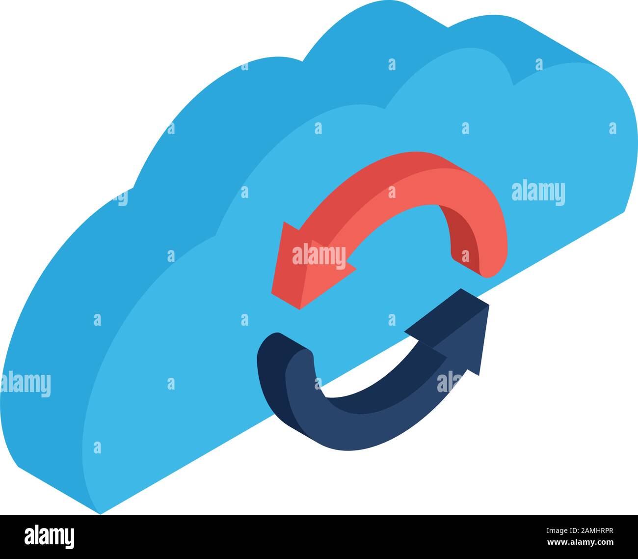 cloud computing with arrows around Stock Vector Image & Art - Alamy