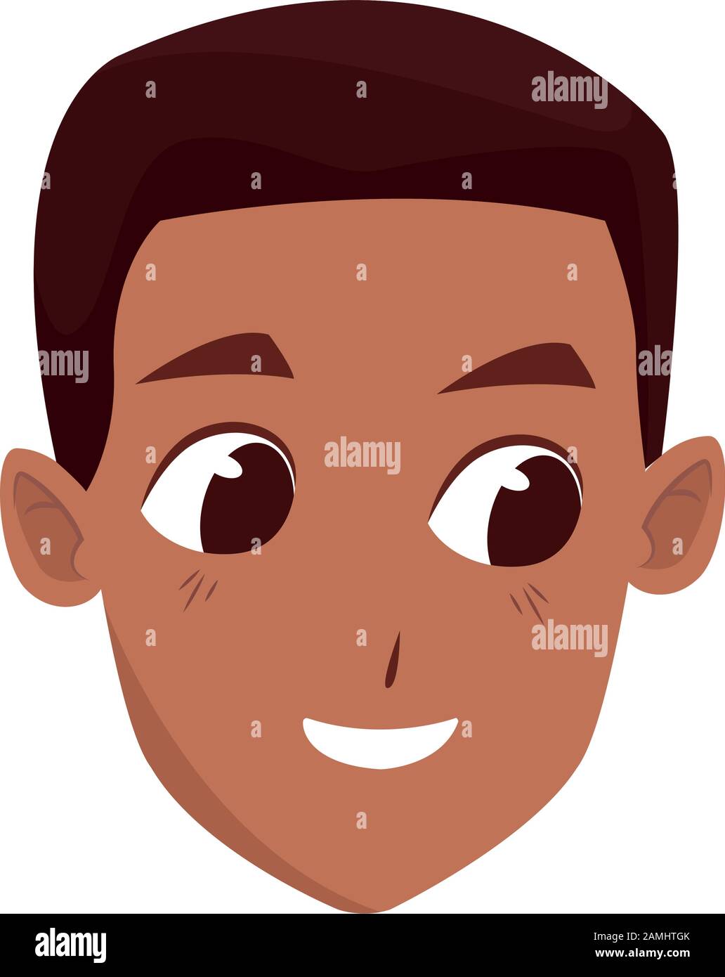 cartoon boy face smiling icon, colorful design Stock Vector Image & Art ...