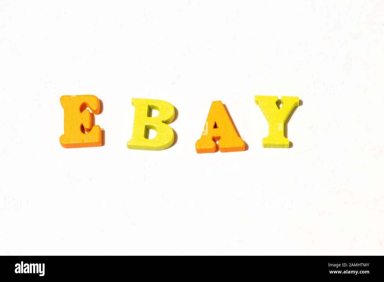 Saint-Petersburg, Russia - 10 January 2020: Word ebay letter board on ...