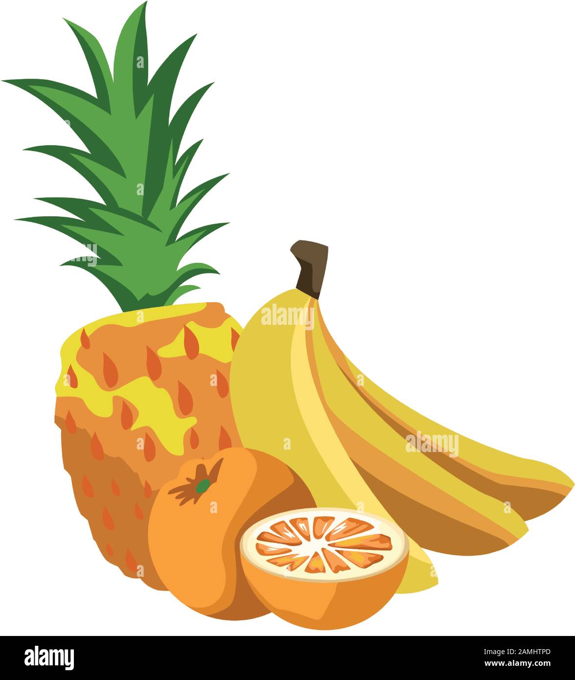 Pineapple growth Stock Vector Images - Alamy