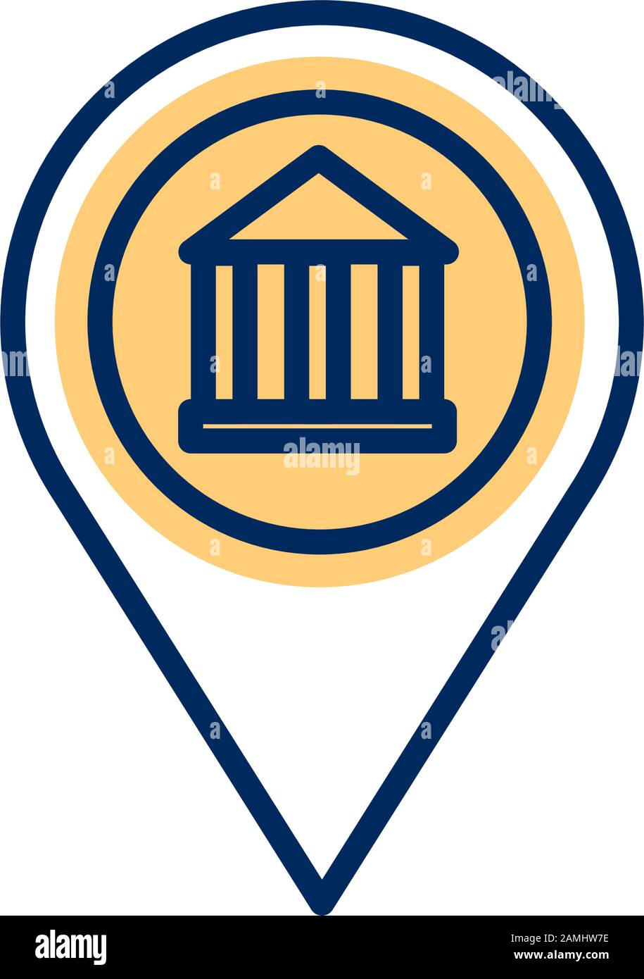 bank building facade in pin location Stock Vector Image & Art - Alamy