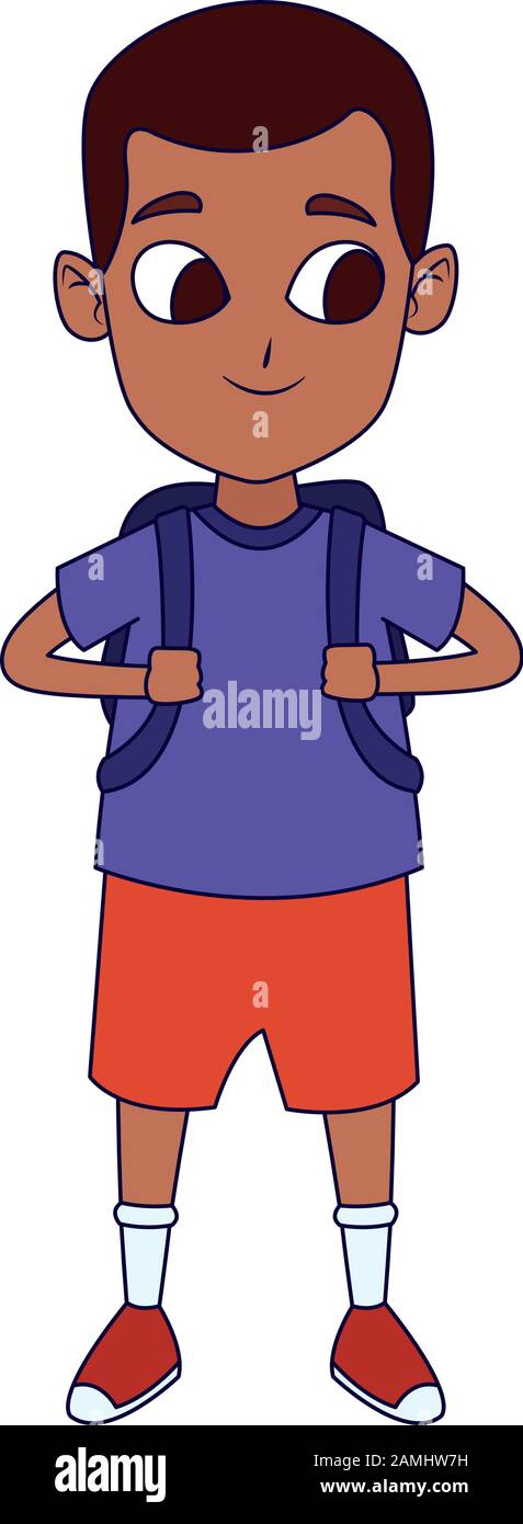 Happy boy standing icon over white background Stock Vector Image & Art ...