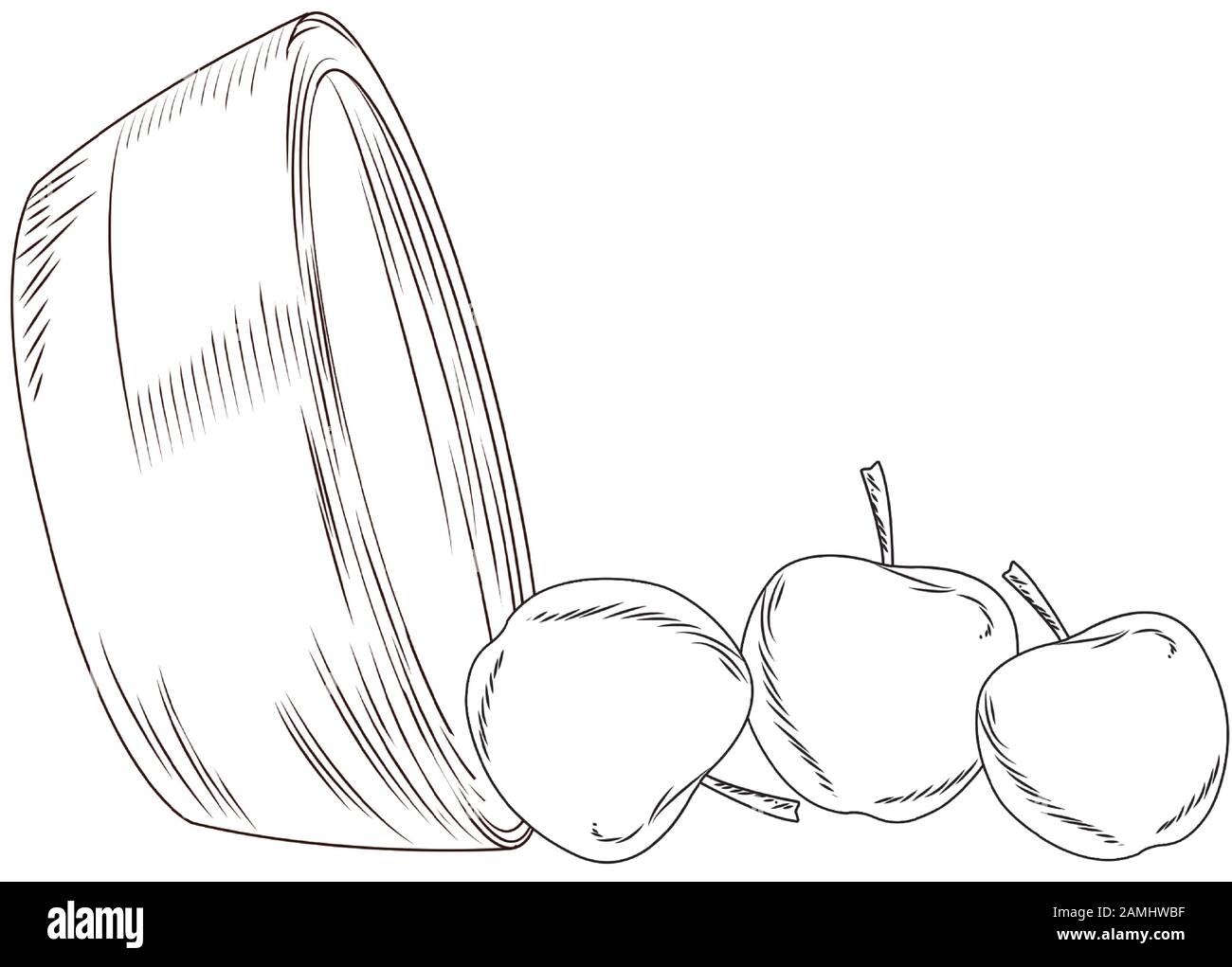bowl and apples icon, sketch design Stock Vector Image & Art - Alamy