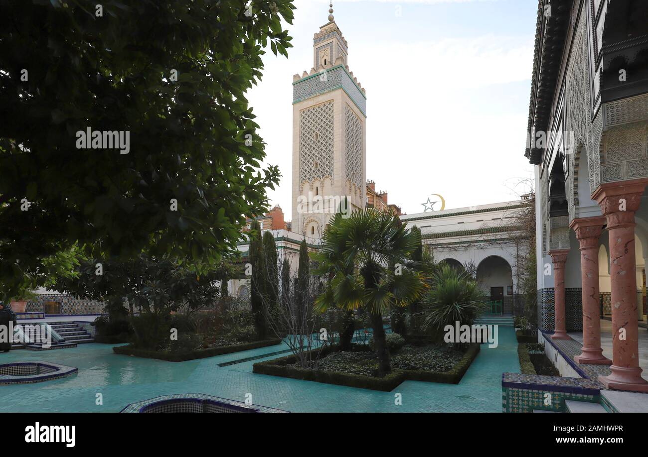 Great Mosque of Paris - Muslim temple in France Stock Photo - Alamy