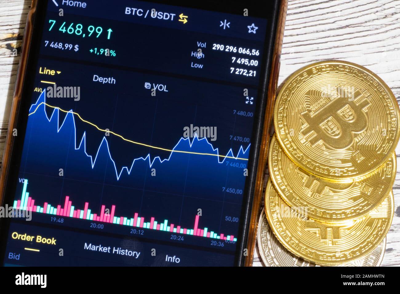 Cryptocurrency phone hi-res stock photography and images - Alamy