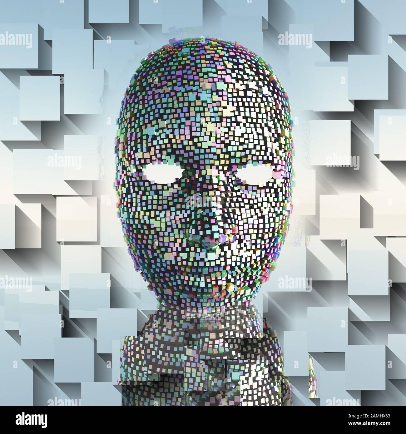 Prismatic face and reflective surface Stock Photo - Alamy