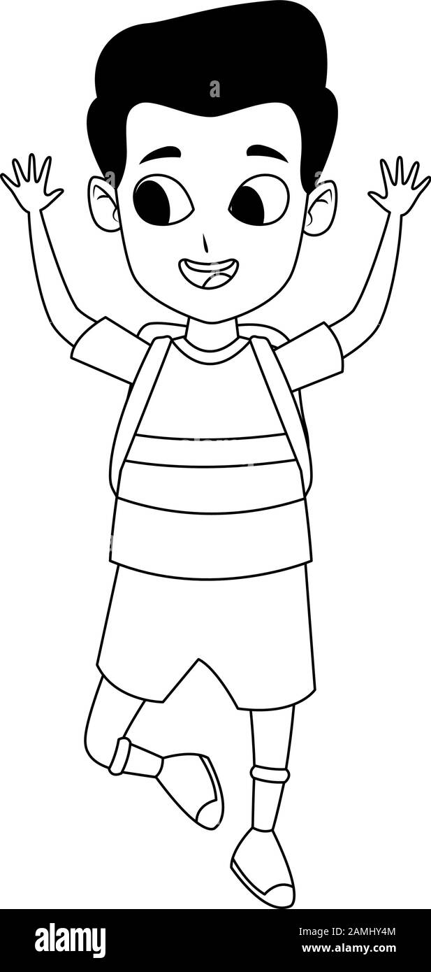 Happy boy standing icon, flat design Stock Vector Image & Art - Alamy