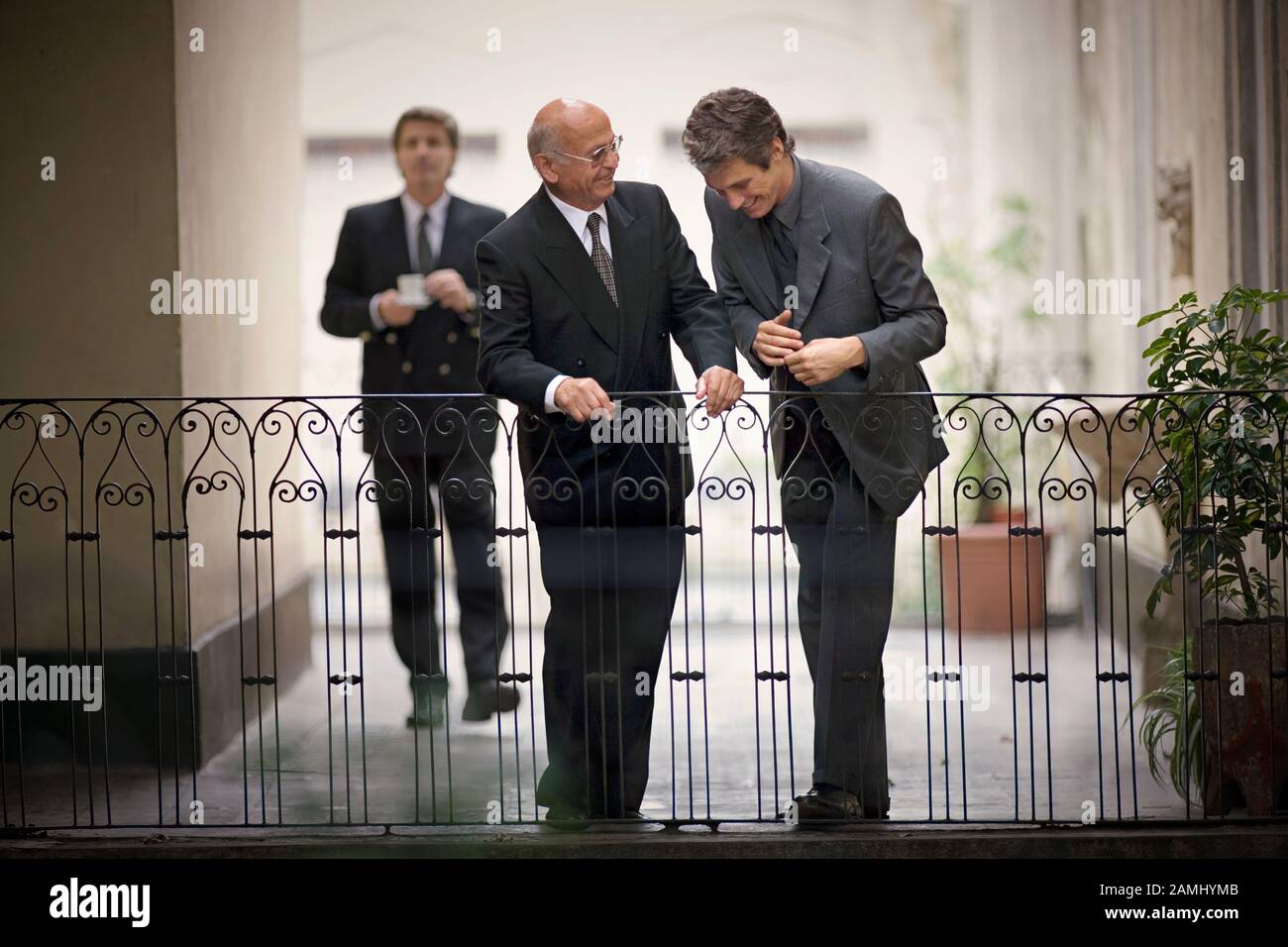 View of two men in a cheerful conversation Stock Photo - Alamy