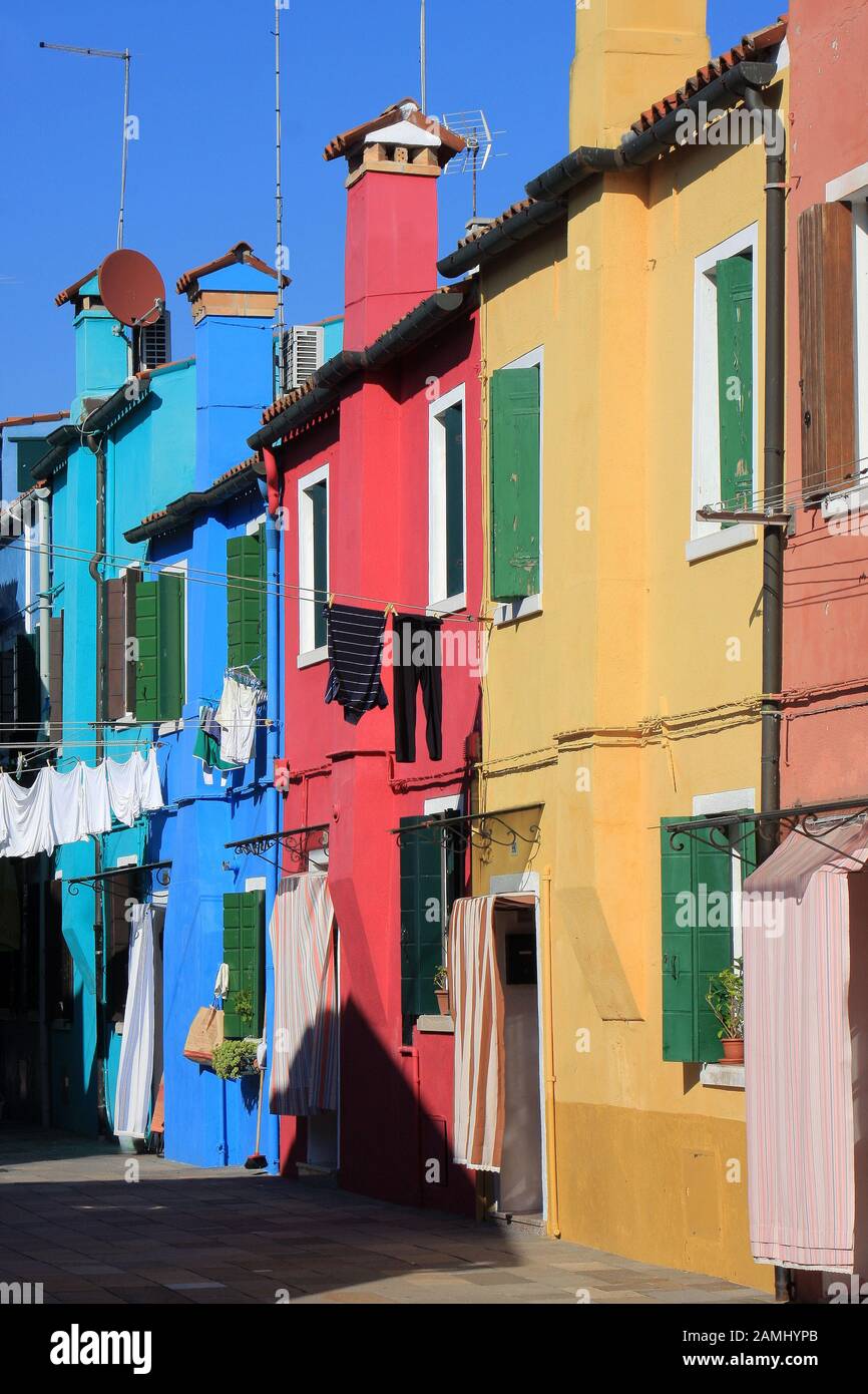Colourful Houses on the Island of Burano Stock Photo - Alamy