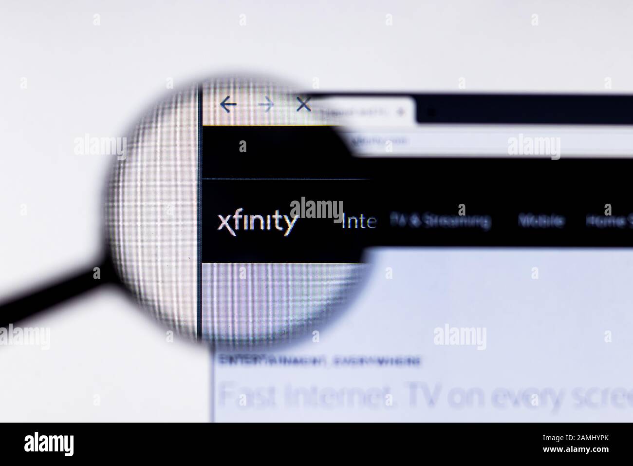 Saint-Petersburg, Russia - 10 January 2020: Xfinity website page on ...