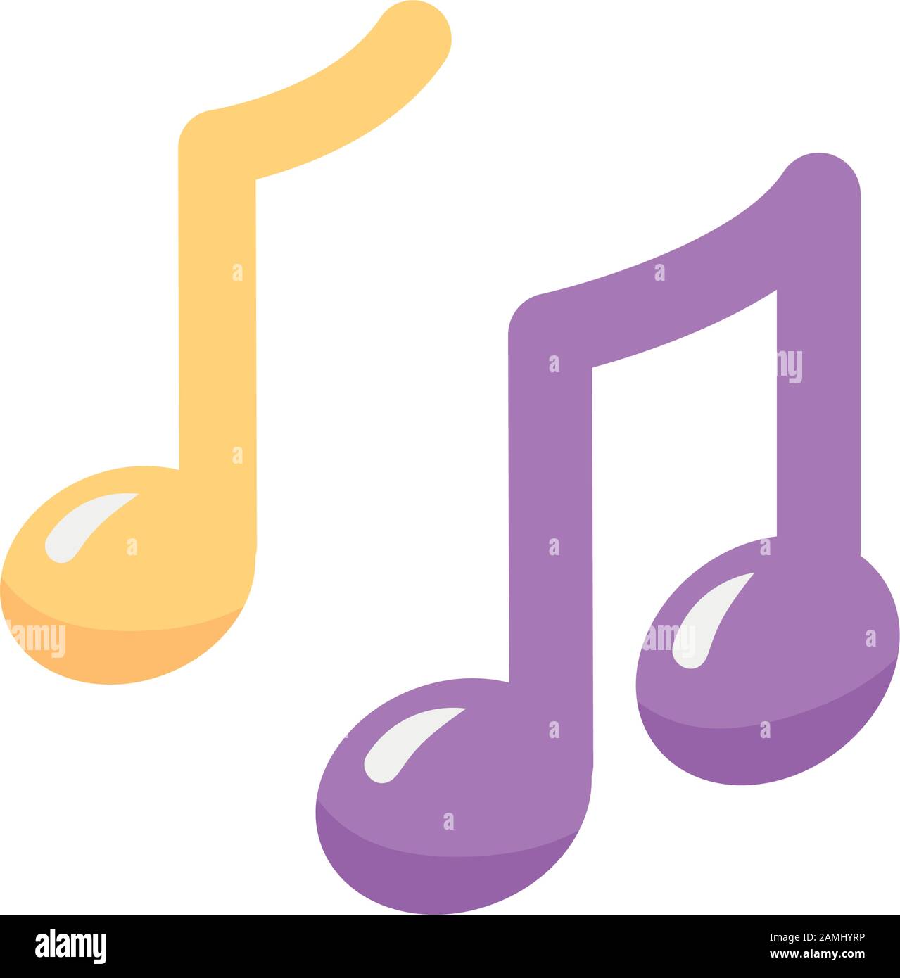 music notes sound isolated icon Stock Vector Image & Art - Alamy