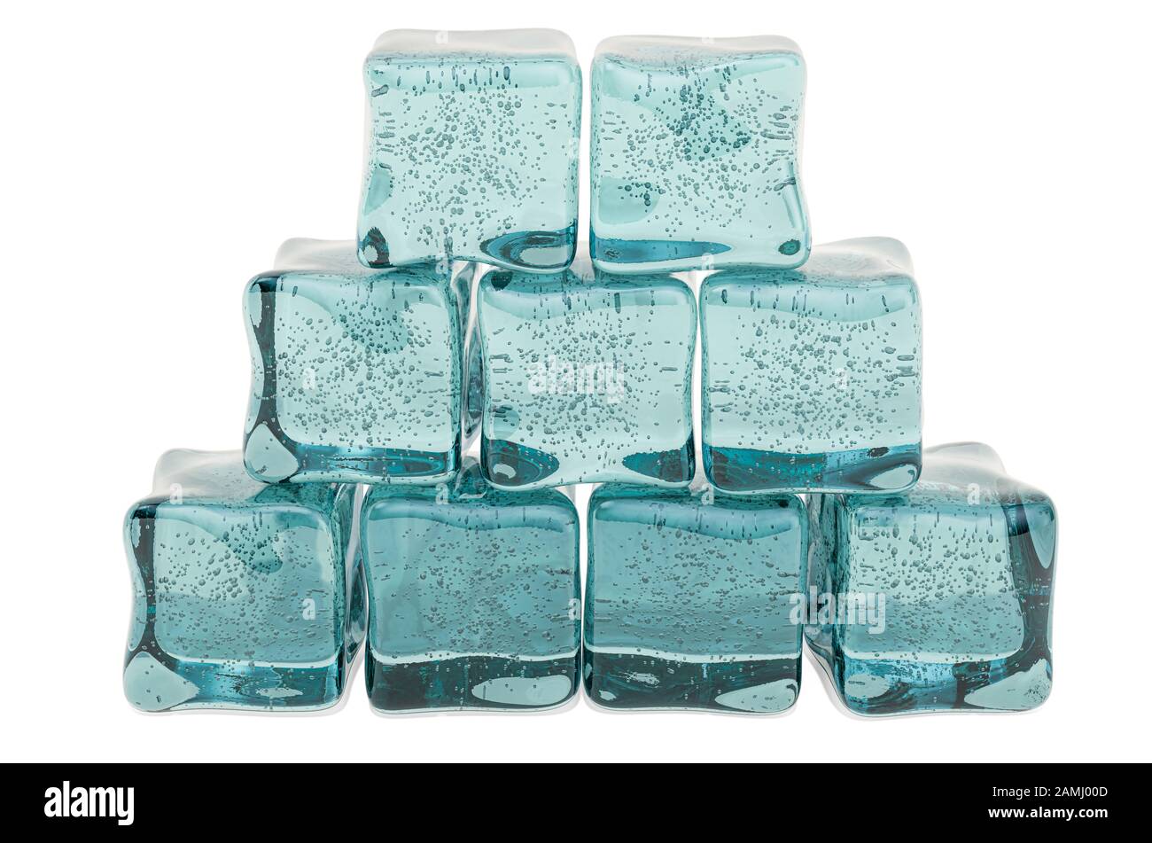 Ice cube pyramid, 3D rendering isolated on white background Stock Photo ...