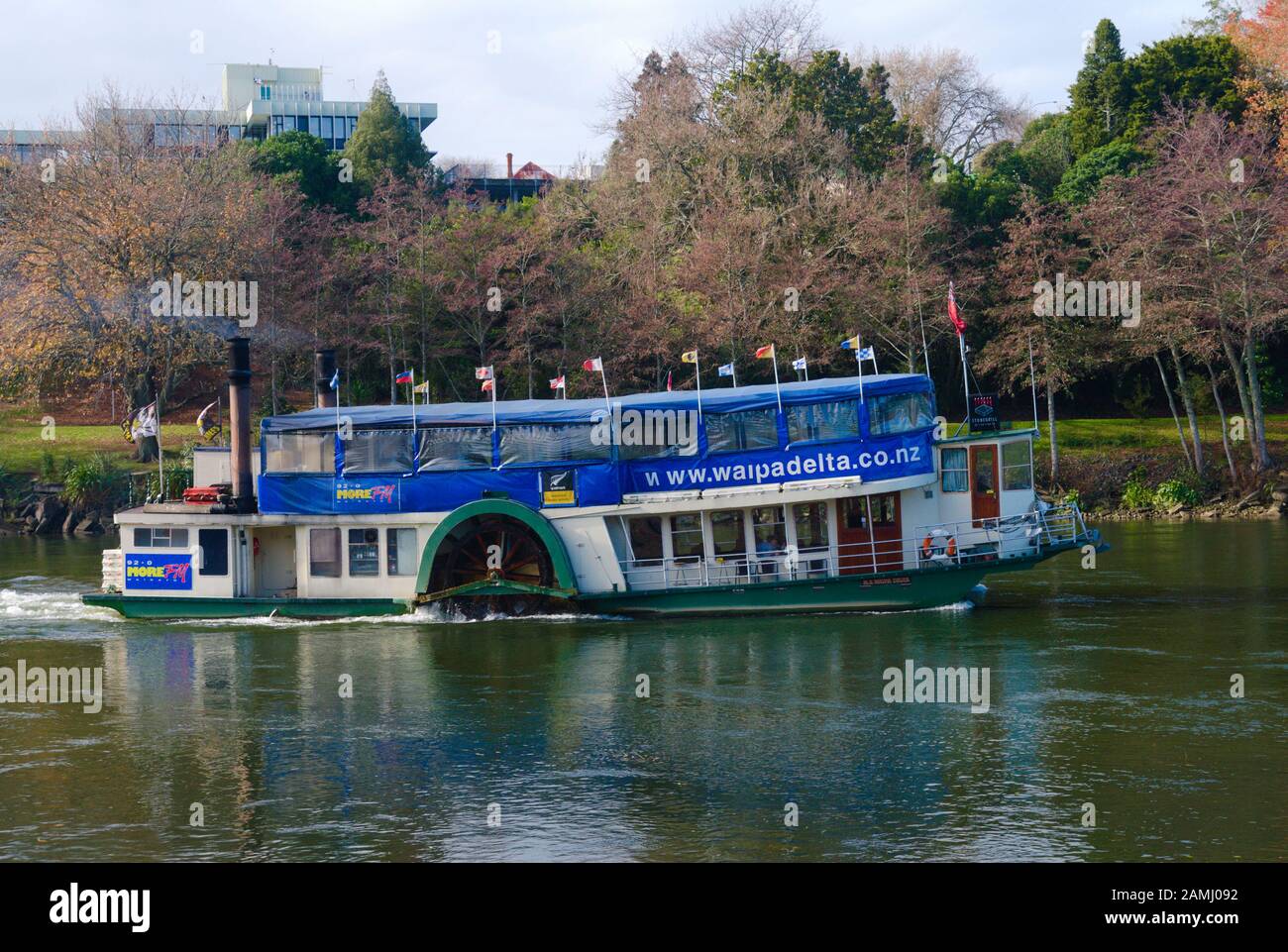 The Waipa Delta, a diesel powered side wheeler which ran sightseeing ...