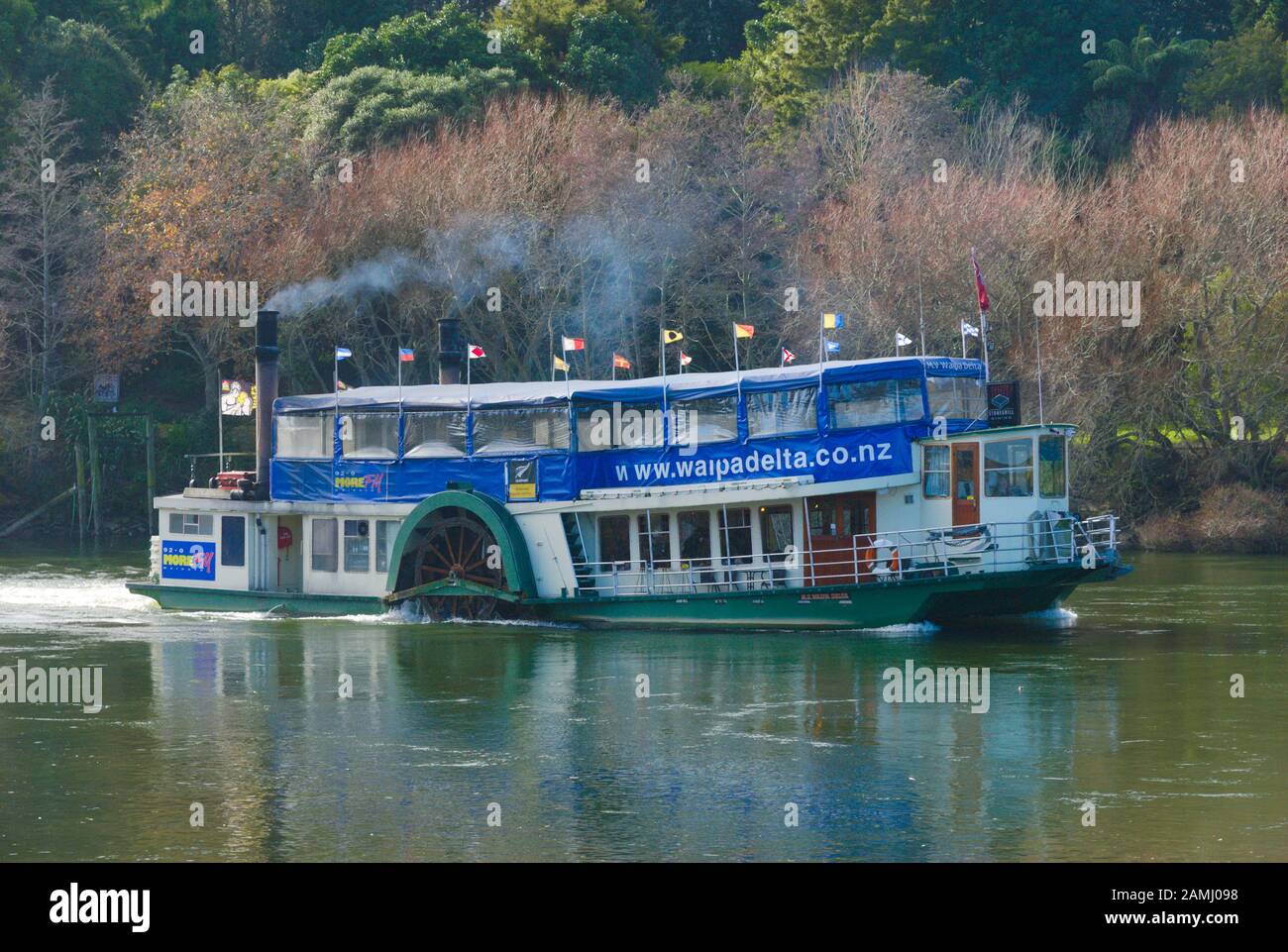 The Waipa Delta, a diesel powered side wheeler which ran sightseeing ...