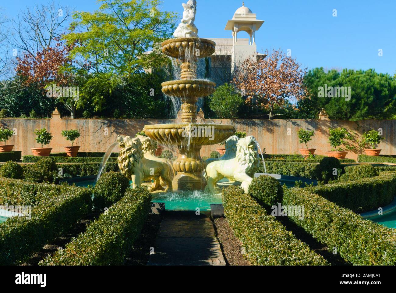 Water fountain at the Indian Char Bagh Garden, Hamilton Gardens in ...