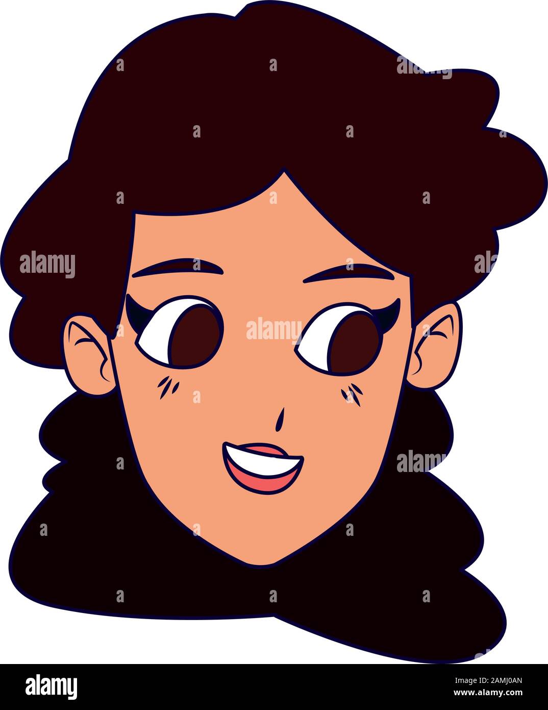 Happy smiling woman user Stock Vector Images - Alamy