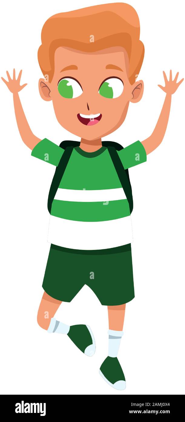 Happy boy standing icon, colorful design Stock Vector Image & Art - Alamy