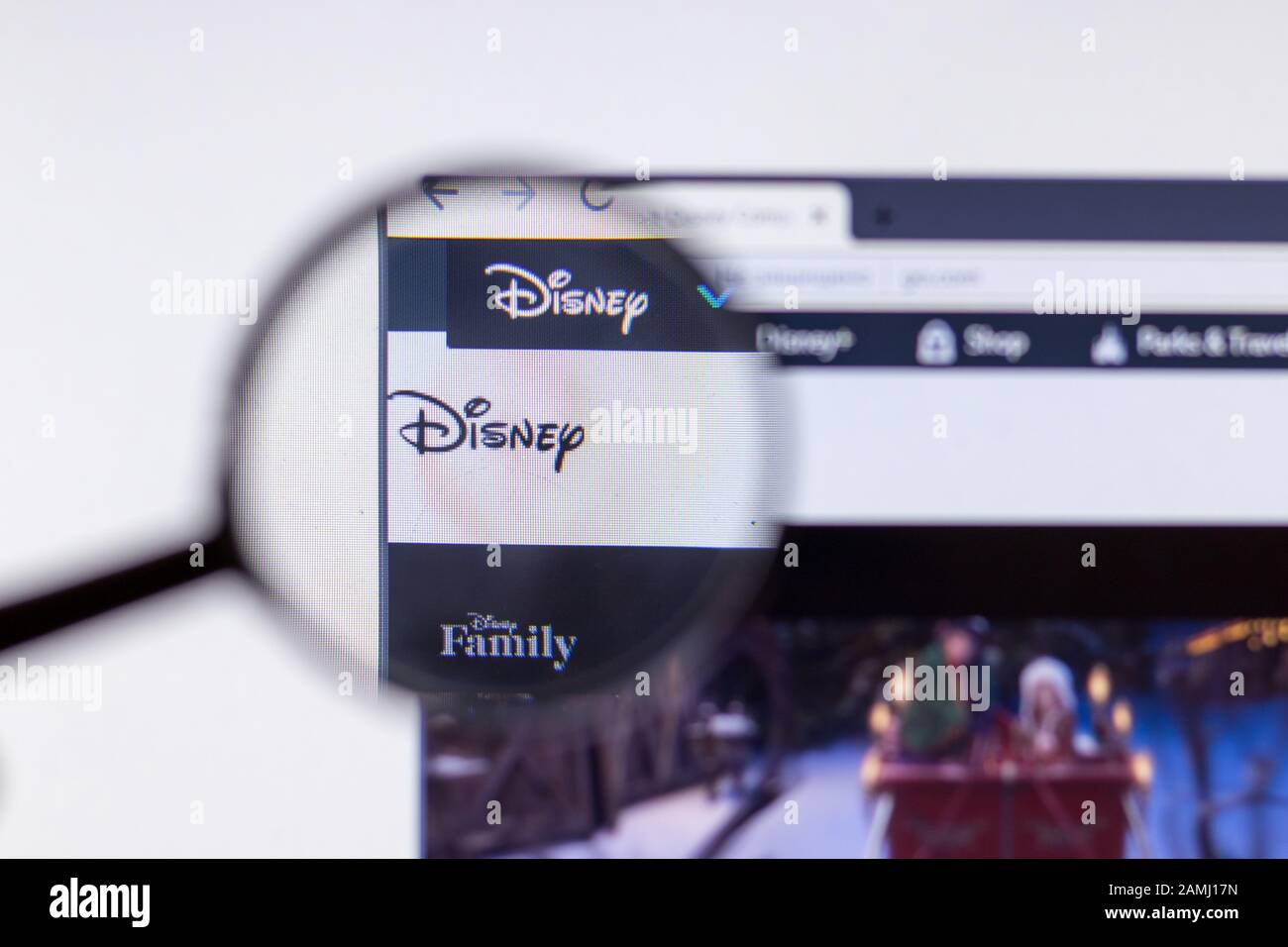 Saint-Petersburg, Russia - 10 January 2020: Disney website page on ...