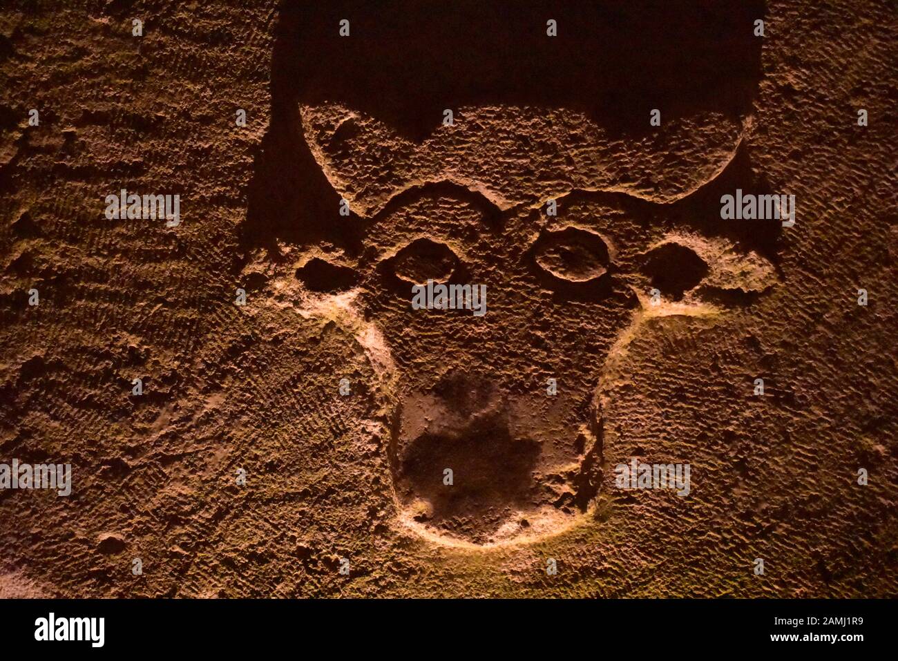 CAve drawing of a cow in Bet She'arim National Park Cave of the Coffins ...