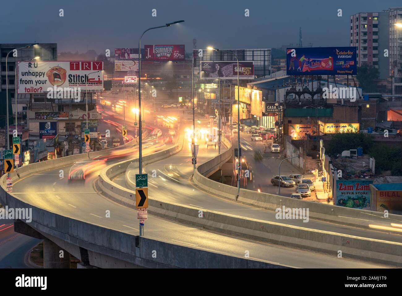 PESHAWAR, KPK, PAKISTAN-07 MAY, 2016: Busy fly over in Peshawar ...