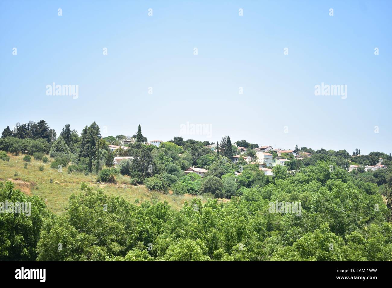 Green landscape from Bet She'arim National Park in Kiryat Tiv'on Israel in June 2019 Stock Photo ...