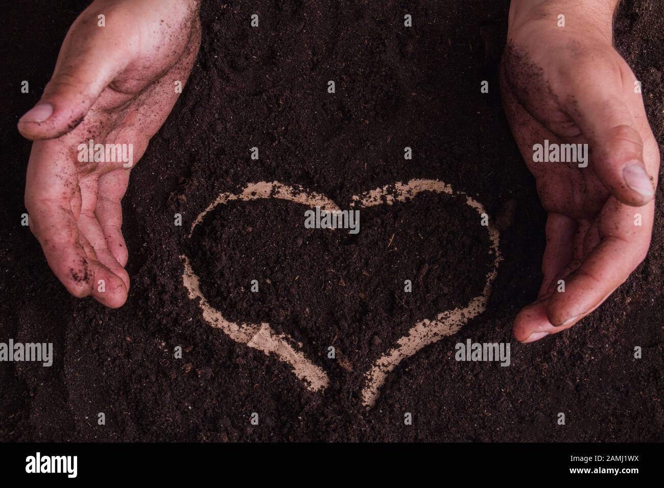 Soil heart shape hi-res stock photography and images - Alamy