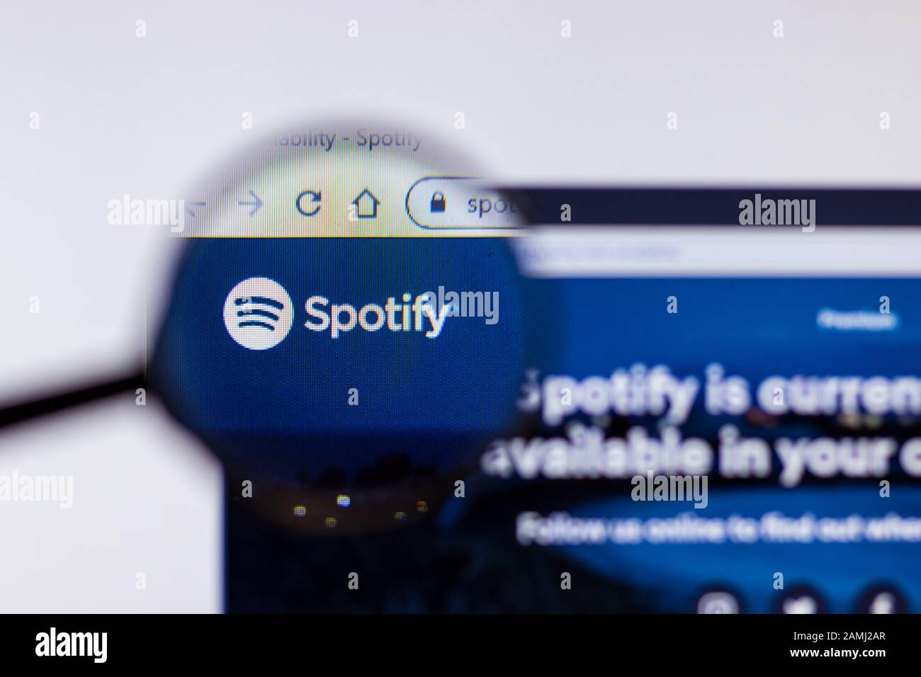 Saint-Petersburg, Russia - 10 January 2020: Spotify website page on ...