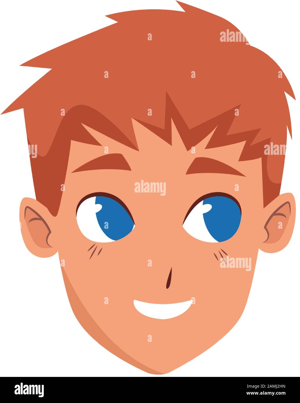 cartoon boy smiling face icon, colorful design Stock Vector Image & Art ...
