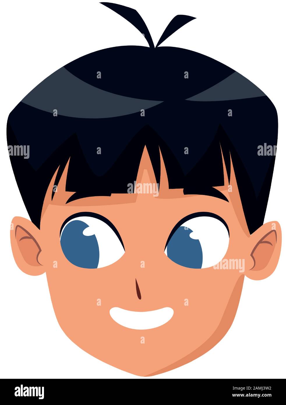 Excited boy face icon, colorful design Stock Vector Image & Art - Alamy