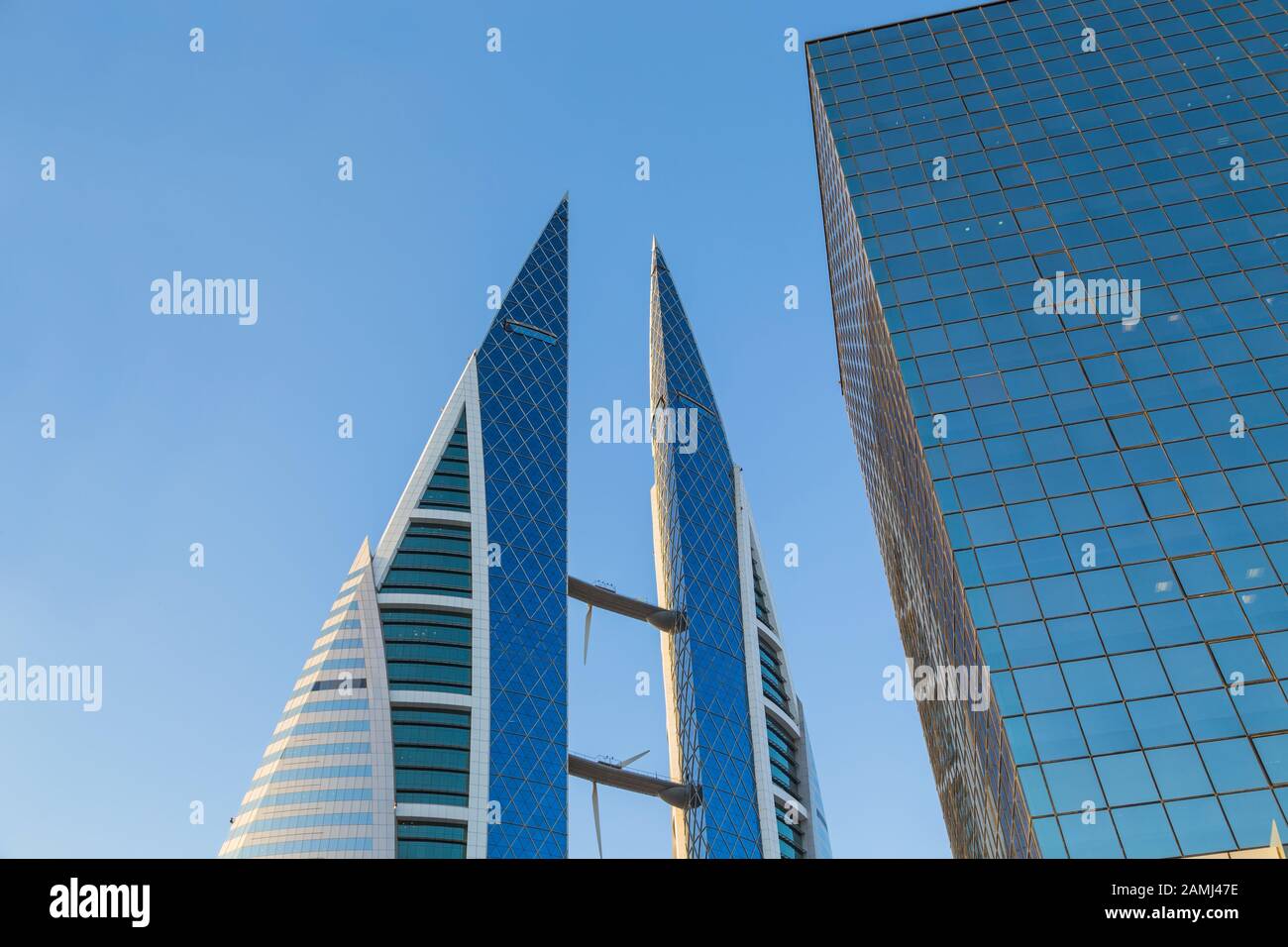 MANAMA, Bahrain - October 8, 2019: Skyscraper building of the Bahrain ...