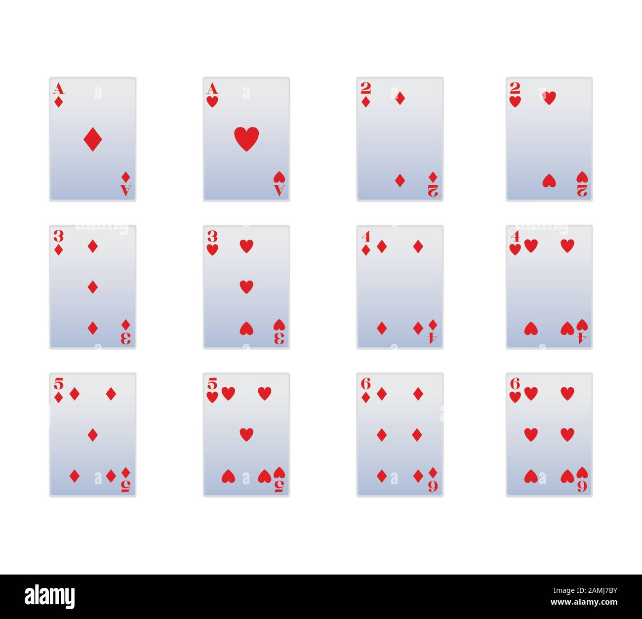 Playing cards at red table Stock Vector Images - Alamy