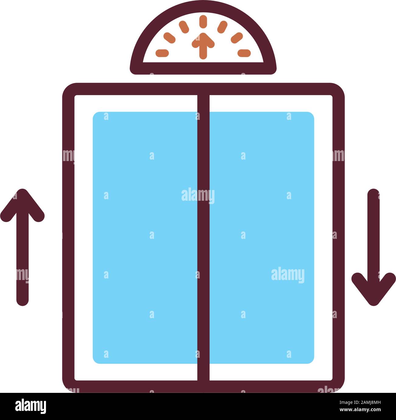 elevator signal service isolated icon Stock Vector Image & Art - Alamy