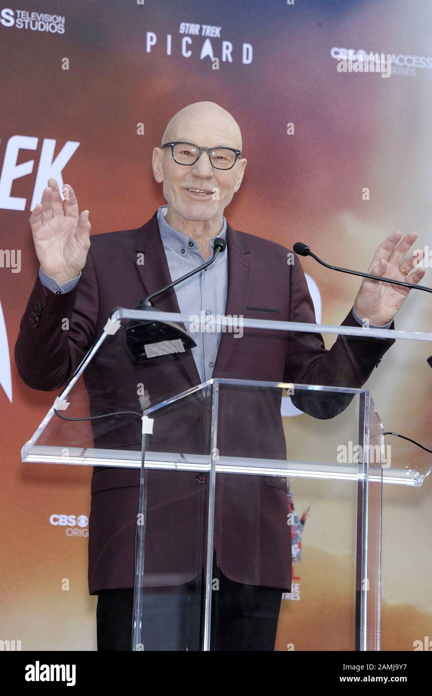 Los Angeles, CA. 13th Jan, 2020. Sir Patrick Stewart at the induction ...