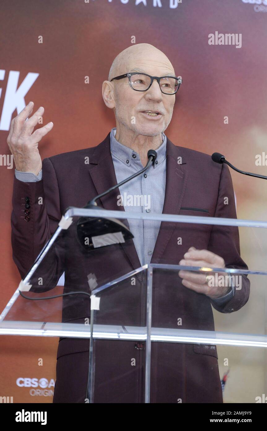 Los Angeles, CA. 13th Jan, 2020. Sir Patrick Stewart at the induction ...