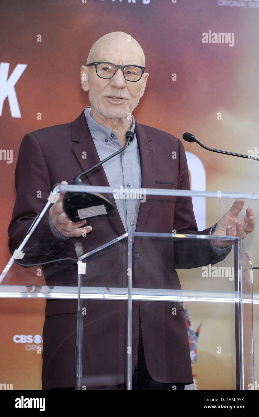 Los Angeles, CA. 13th Jan, 2020. Sir Patrick Stewart at the induction ...