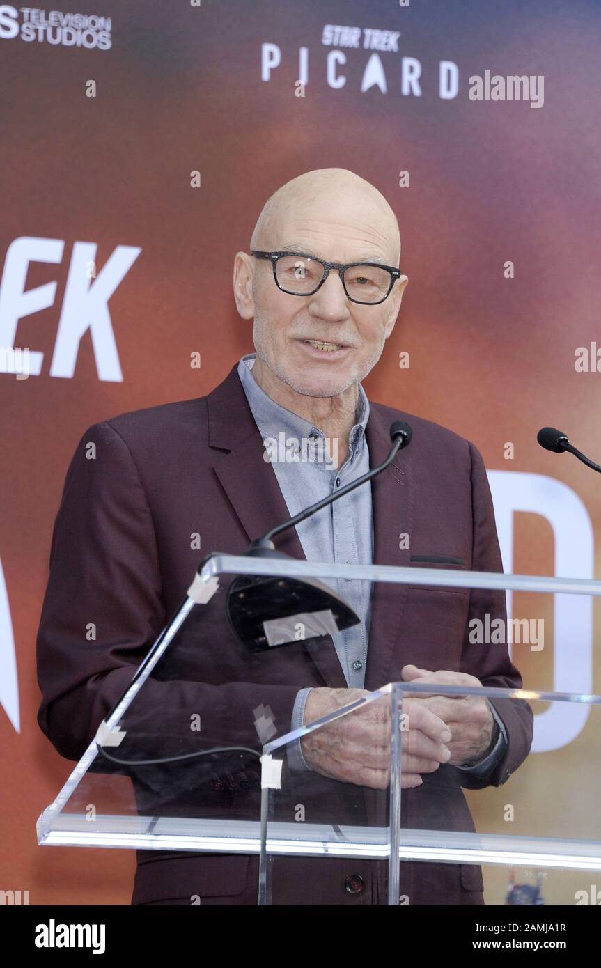 Los Angeles, CA. 13th Jan, 2020. Sir Patrick Stewart at the induction ...