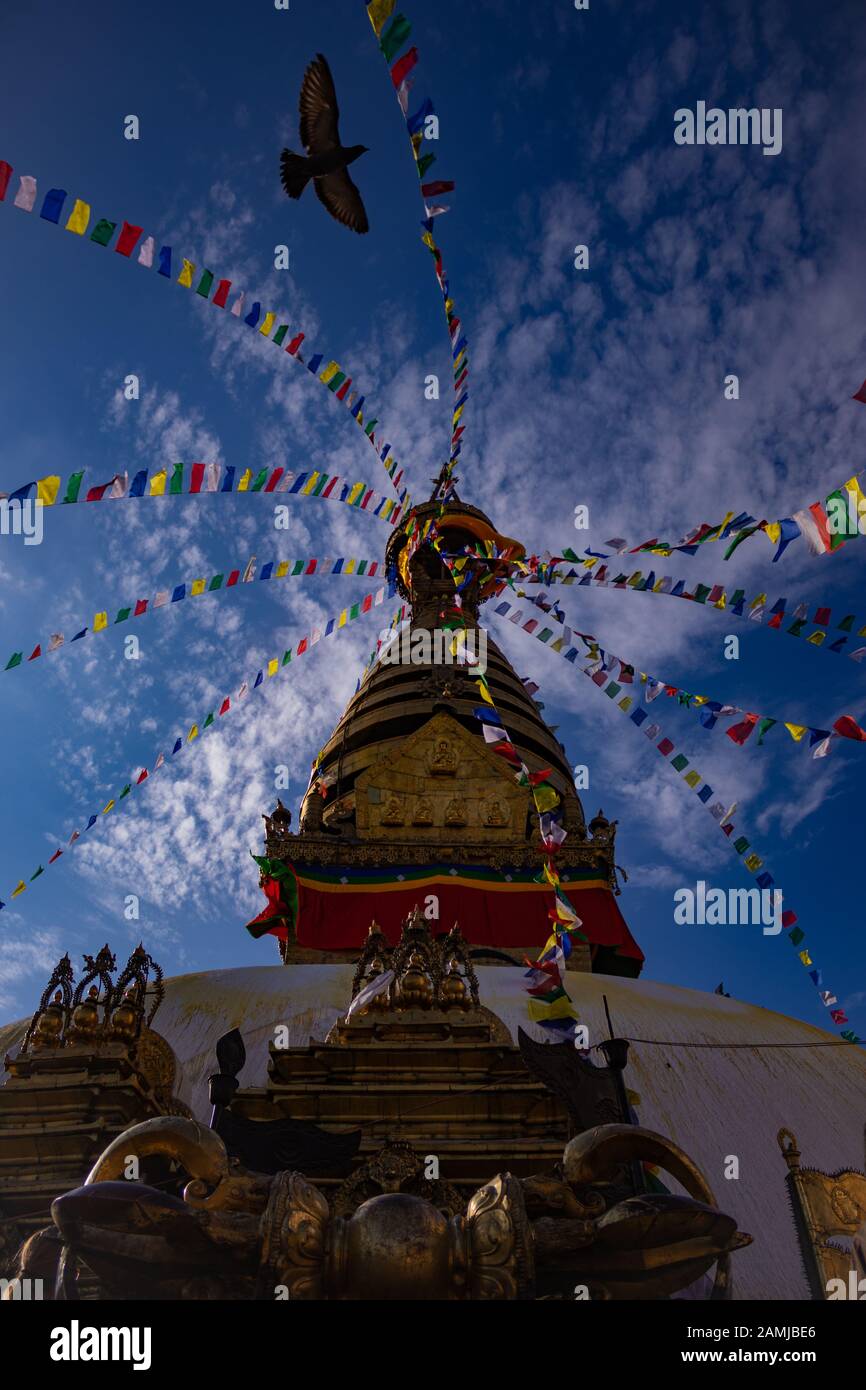 Swayambhunath, also known as Monkey Temple is located in Kathmandu ...