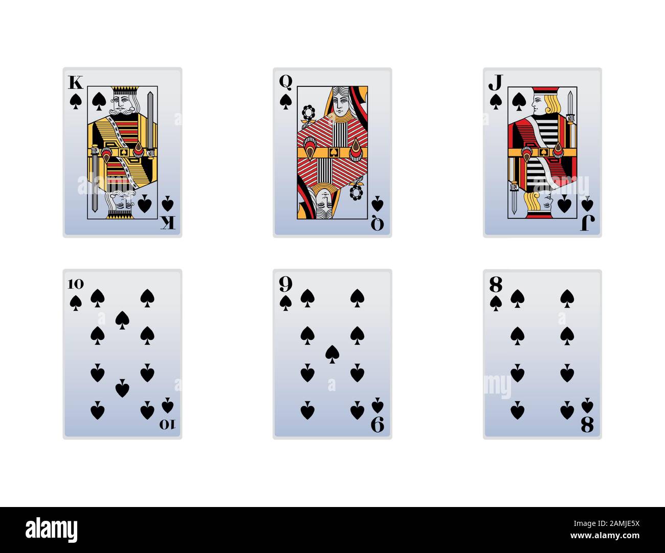 Spade cards icon set, colorful design Stock Vector Image & Art - Alamy