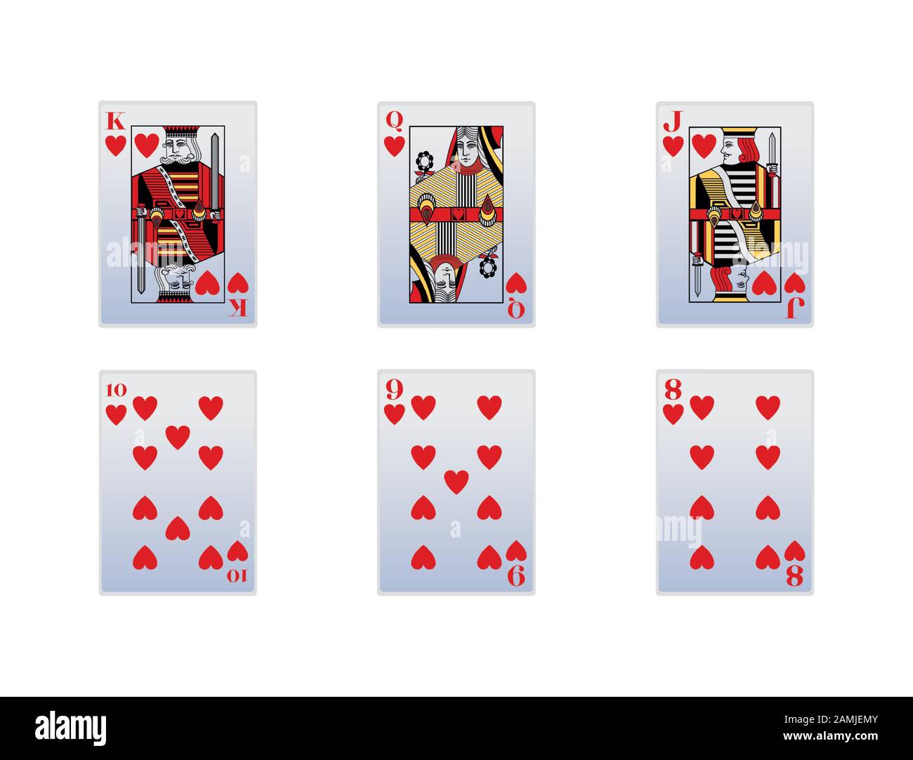 Heart cards of gambling cards icon set Stock Vector Image & Art - Alamy