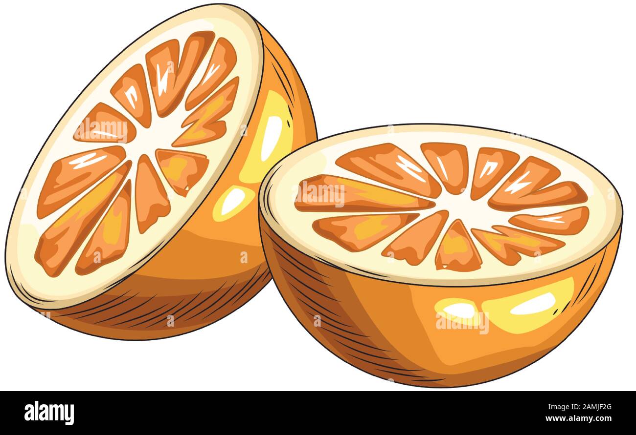 oranges in halves icon, flat design Stock Vector Image & Art - Alamy