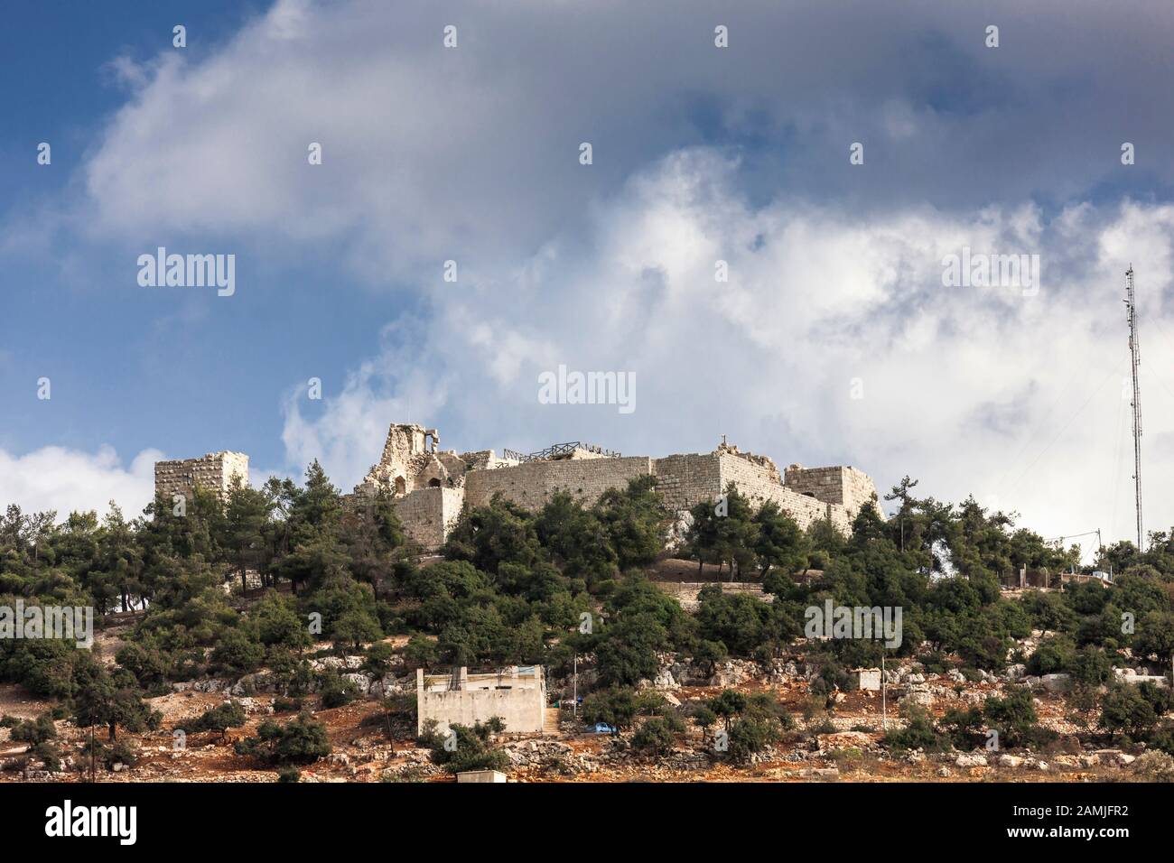 Ajloun Castle, Mountain fortress, Ajloun, also Ajlun, high land, Jordan ...