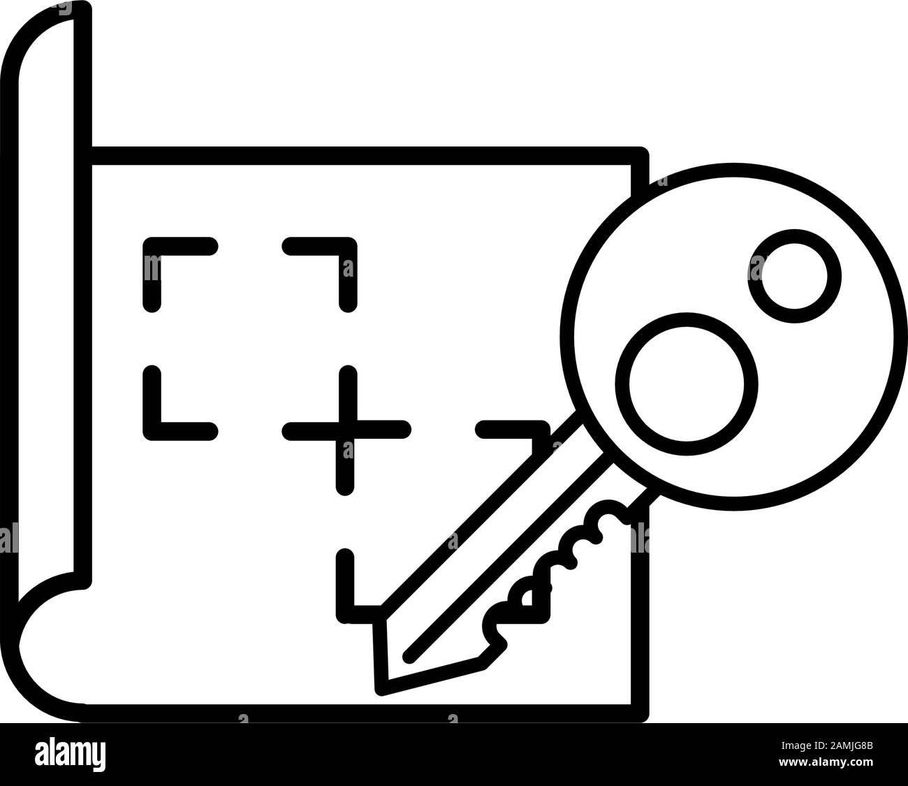 key house door with document Stock Vector Image & Art - Alamy
